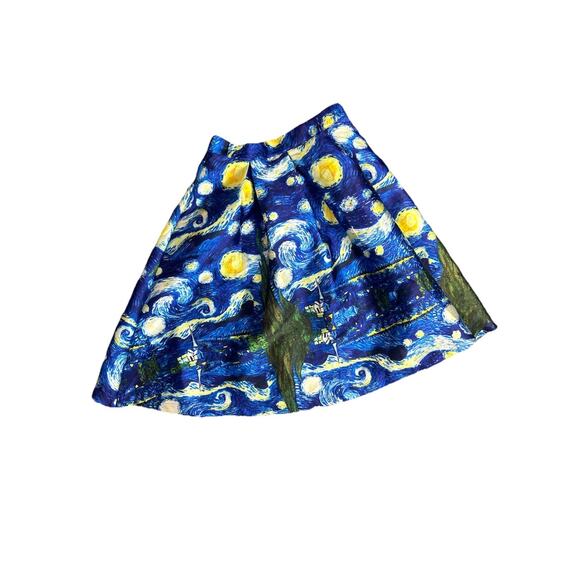 The Moon | Skirts | The Moon Womens Small Aline Skirt Blue Vincent Van ...